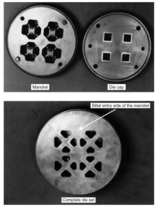 Hollow aluminium extrusion die correction